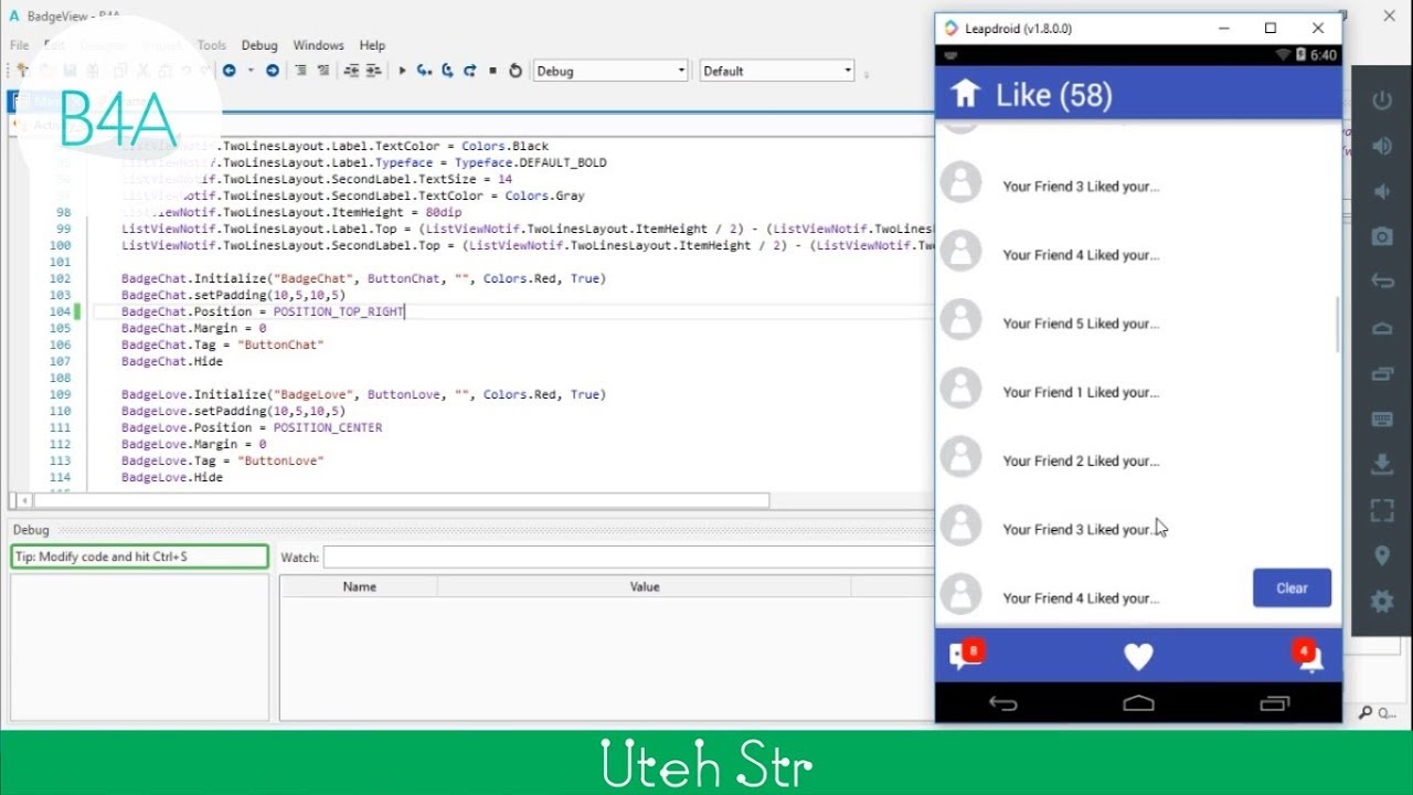 Basic4android B4a Notification Count Badgeview Youtube