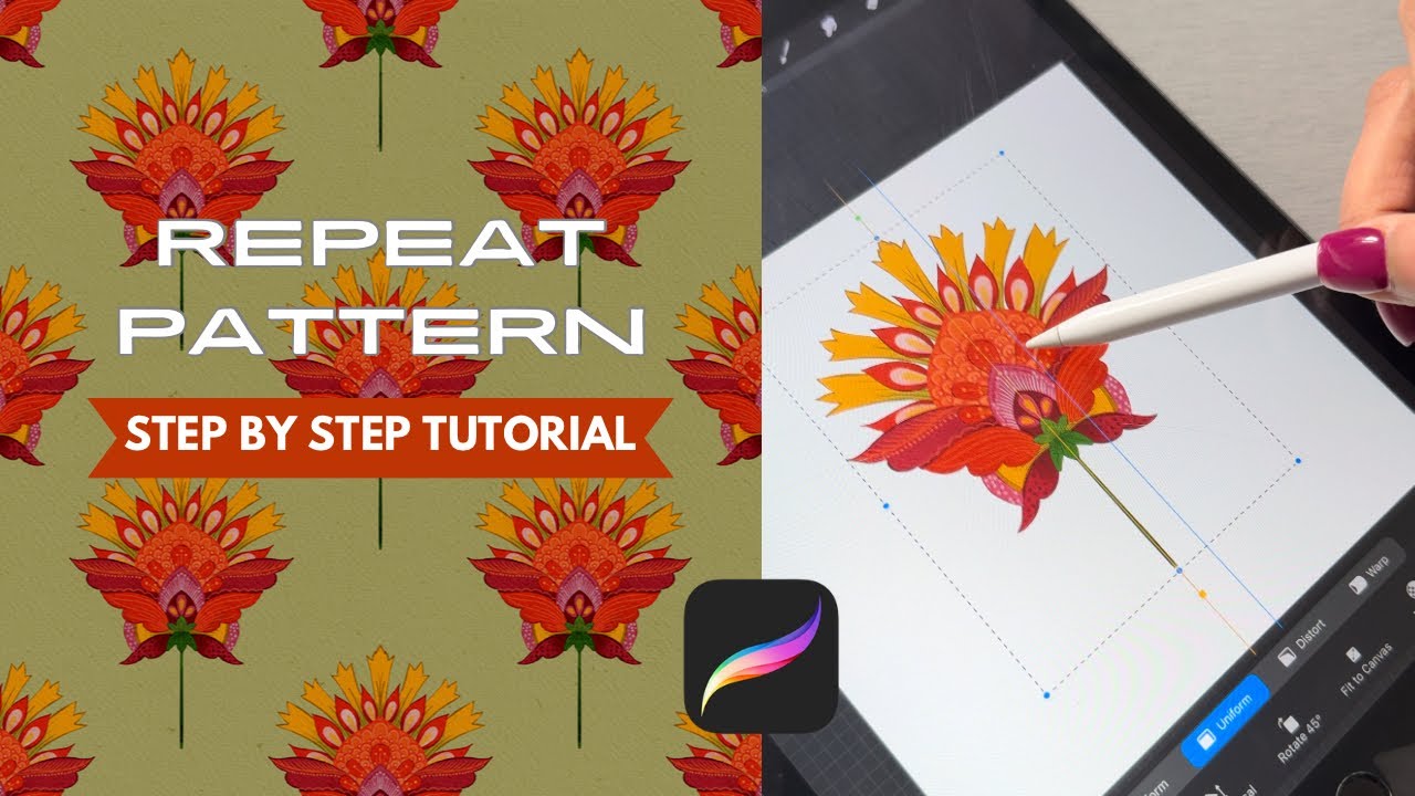 Procreate Tutorial Easy Repeat Surface Pattern Design For Beginners