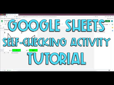 Google Sheets Self Checking Activity Tutorial Youtube