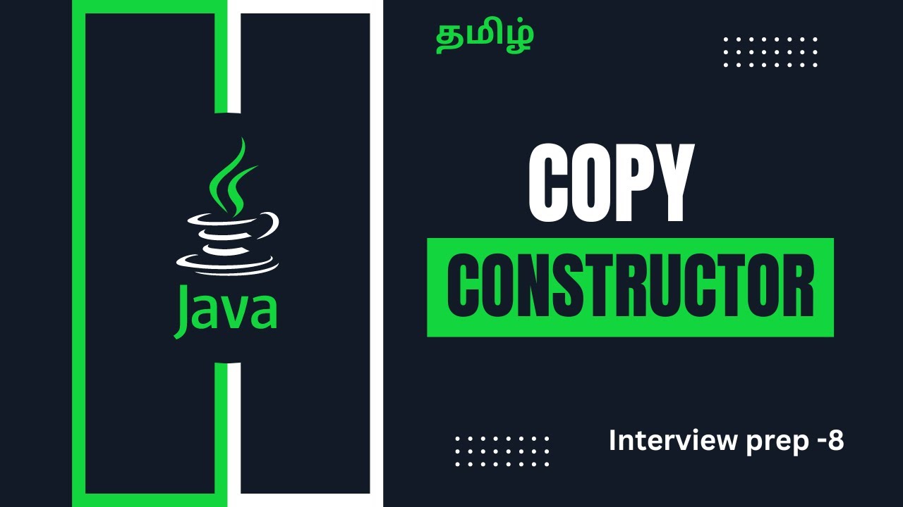 Java Copy Constructor Tamil Youtube