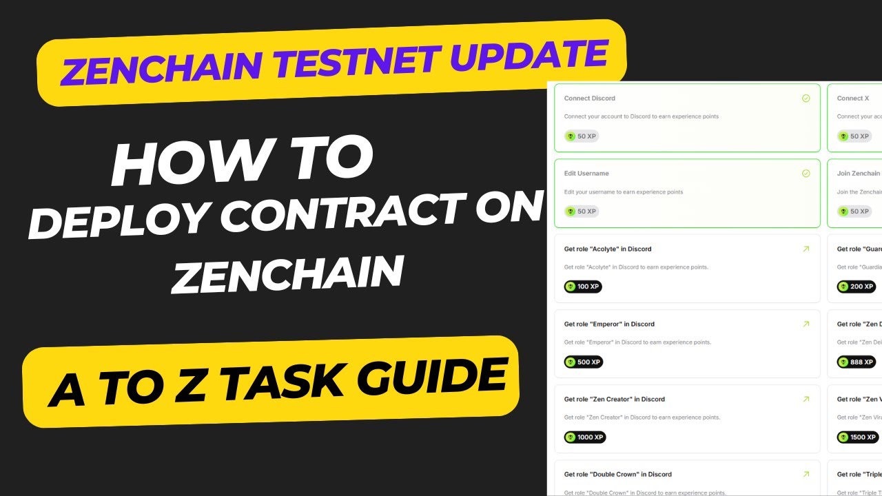 Zenchain Testnet Update Deploy Contract On Zenchain New Task Added
