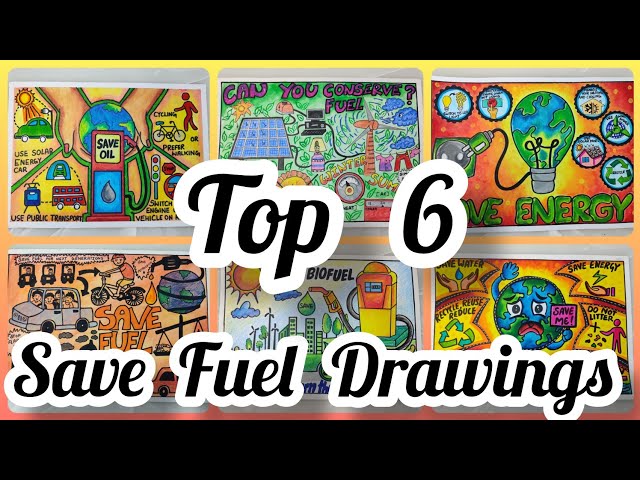 How To Draw Save Fuel For Better Environment Drawing And Painting