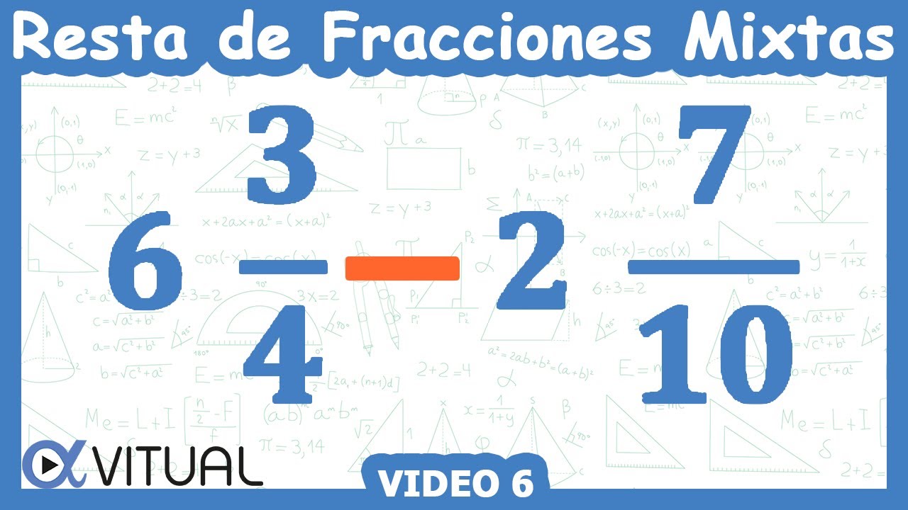 Restar Fracciones Mixtas Con Distintos Denominadores Mixta Archivos