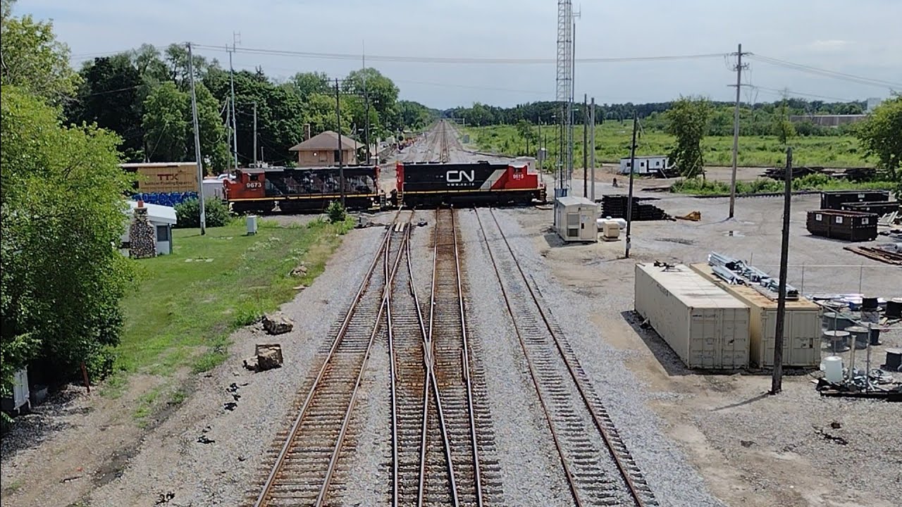 Canadian National Gp40 2lw 9615 South On L501 At Rondout Illinois On