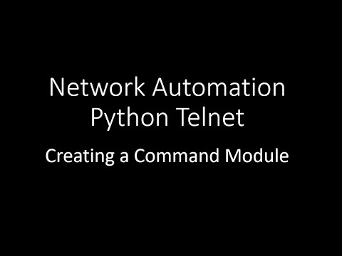 Python Telnet Creating A Command Module Youtube
