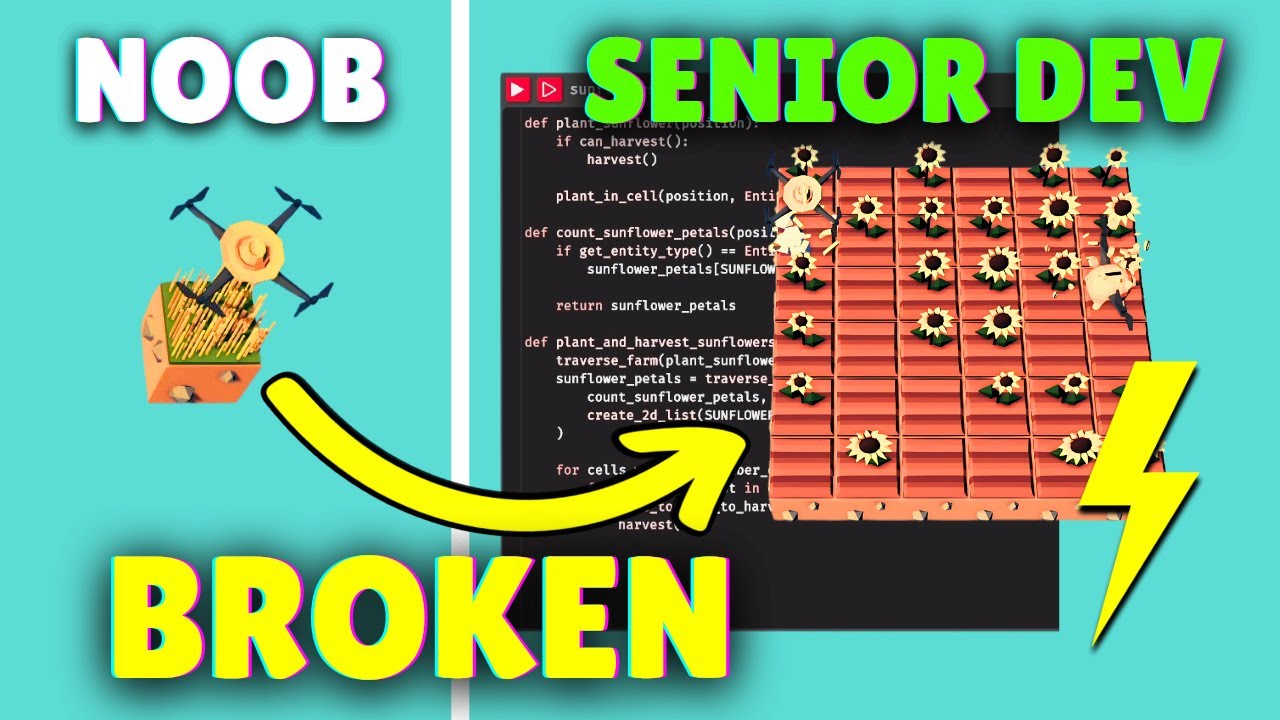 Senior Dev Optimises Sunflower Farm With Python Youtube