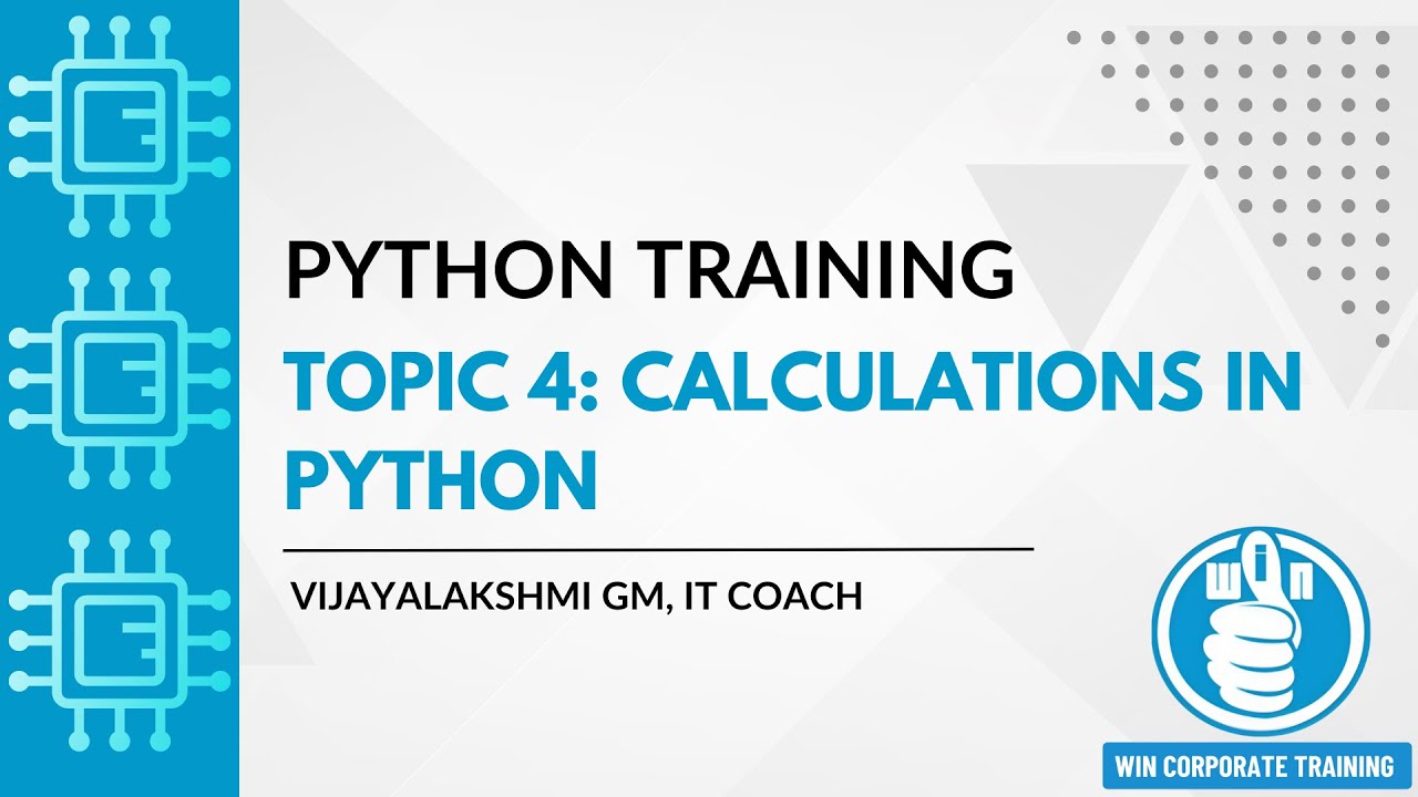 Topic 4 Calculations In Python Youtube