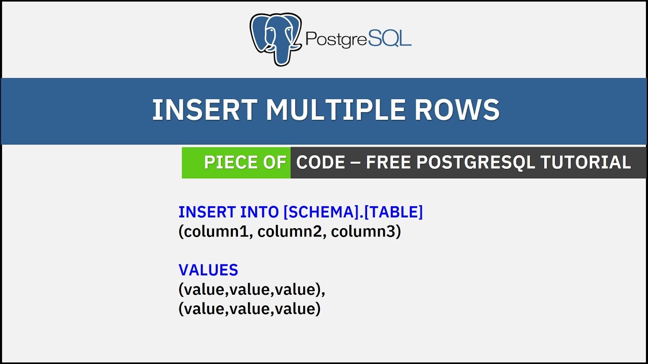 Postgres Insert Multiple Rows At Gary Poole Blog