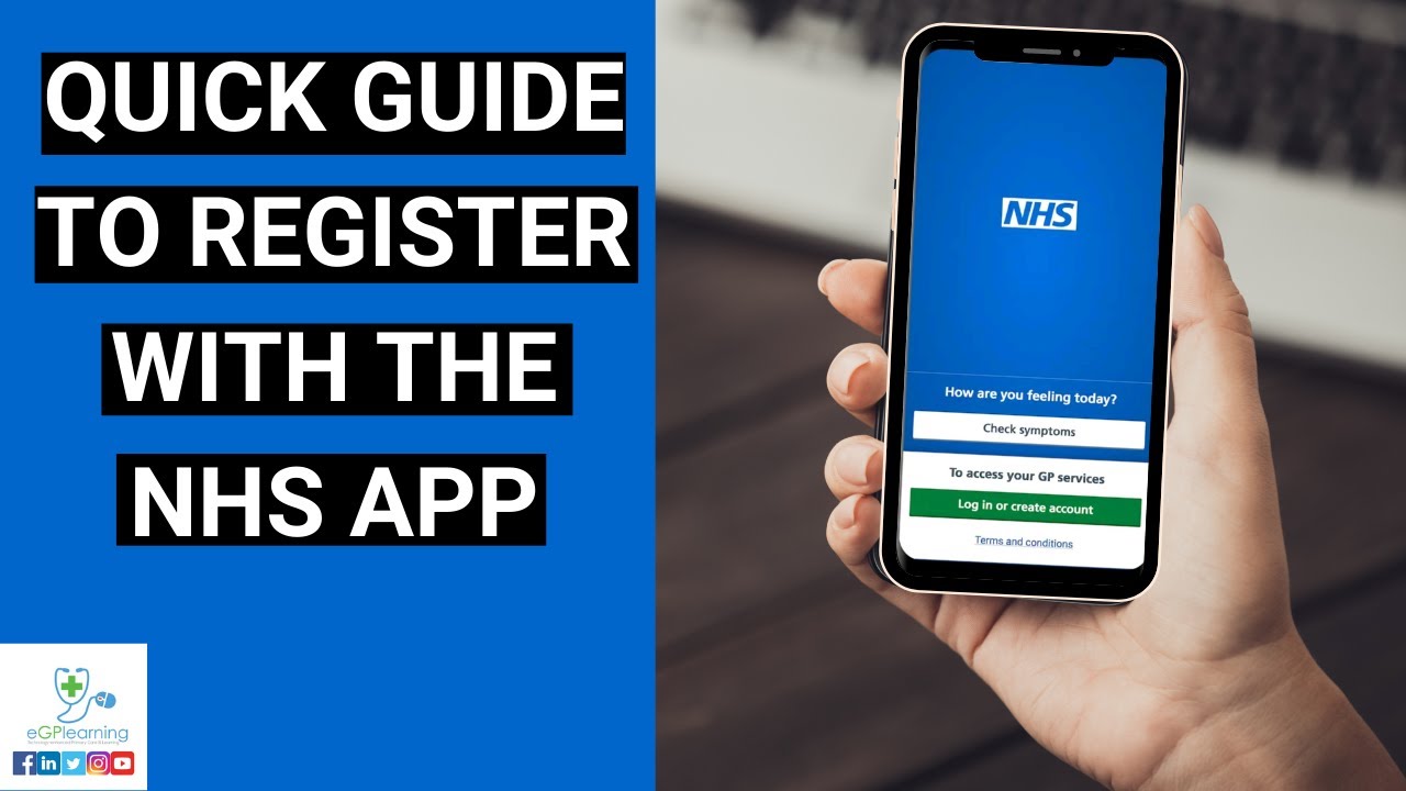 Register With The Nhs App Quick Guide Youtube