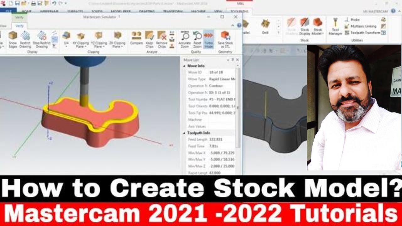 Mastercam 2022 2021 Tutorial Mastercam 2022 Mastercam 2021 Stock