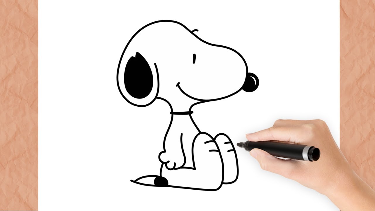 Como Dibujar A Snoopy I Facil I Paso A Paso Youtube