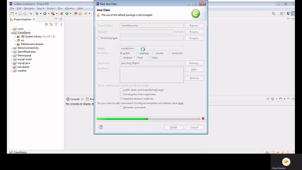 Jdbc Connectivity Using Eclipse Youtube