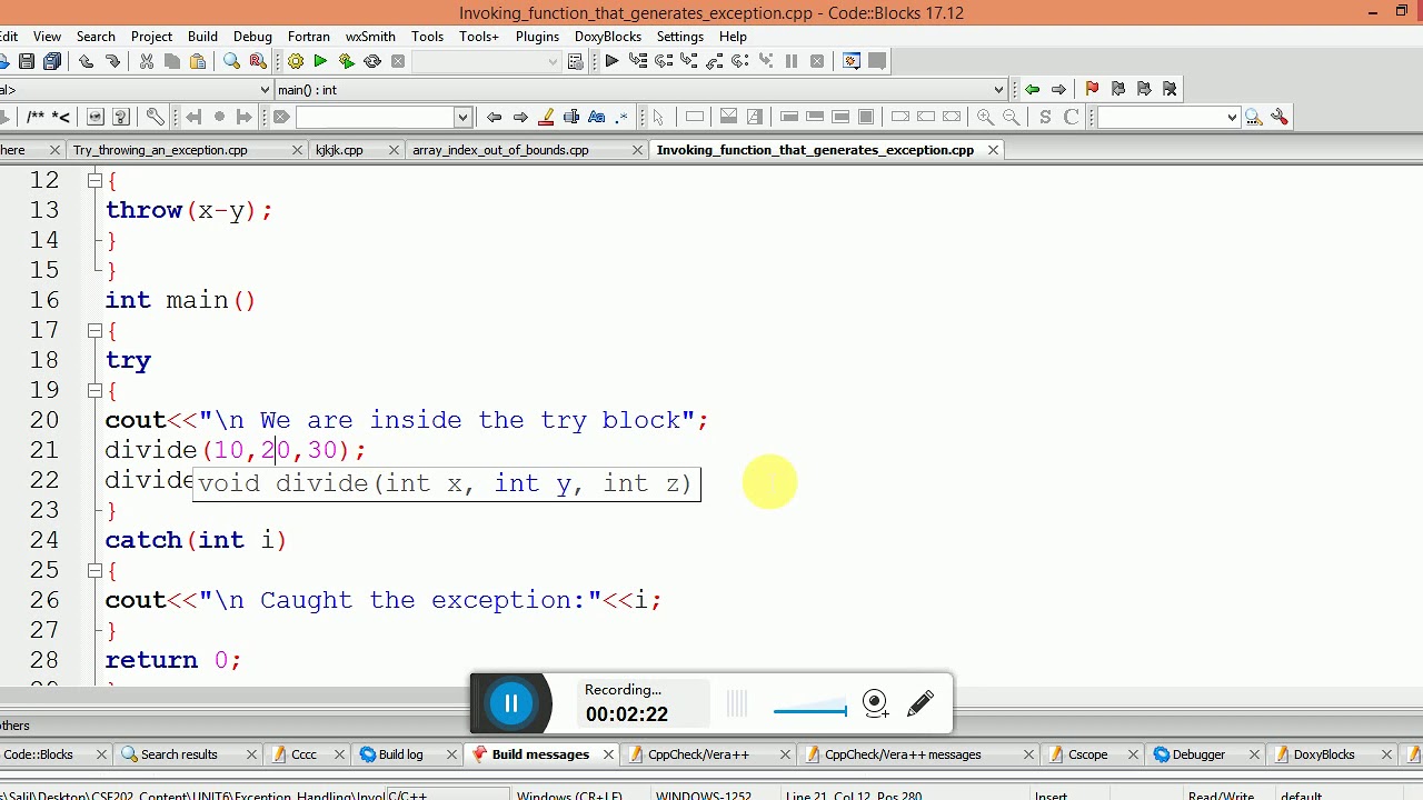 Handling The Exception Thrown By User Defined Function Or Using Throw