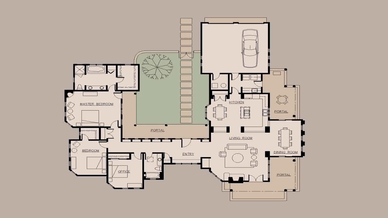 U Shaped House Plans One Level See Description Youtube