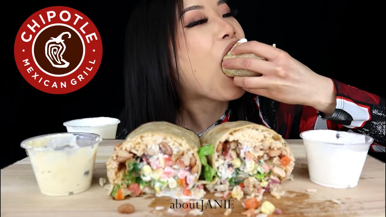 Asmr Loaded Chipotle Burrito Mukbang Chipotle Eatingsounds Saucy