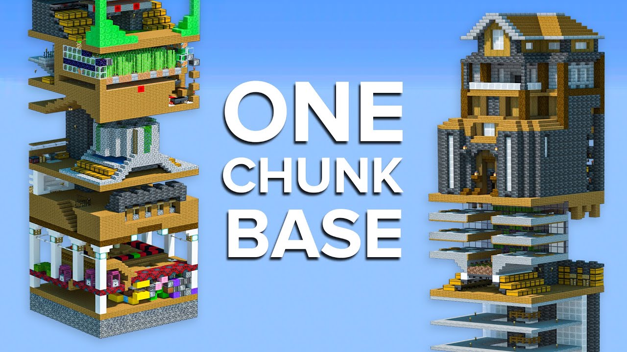We Built A One Chunk Minecraft Base Youtube