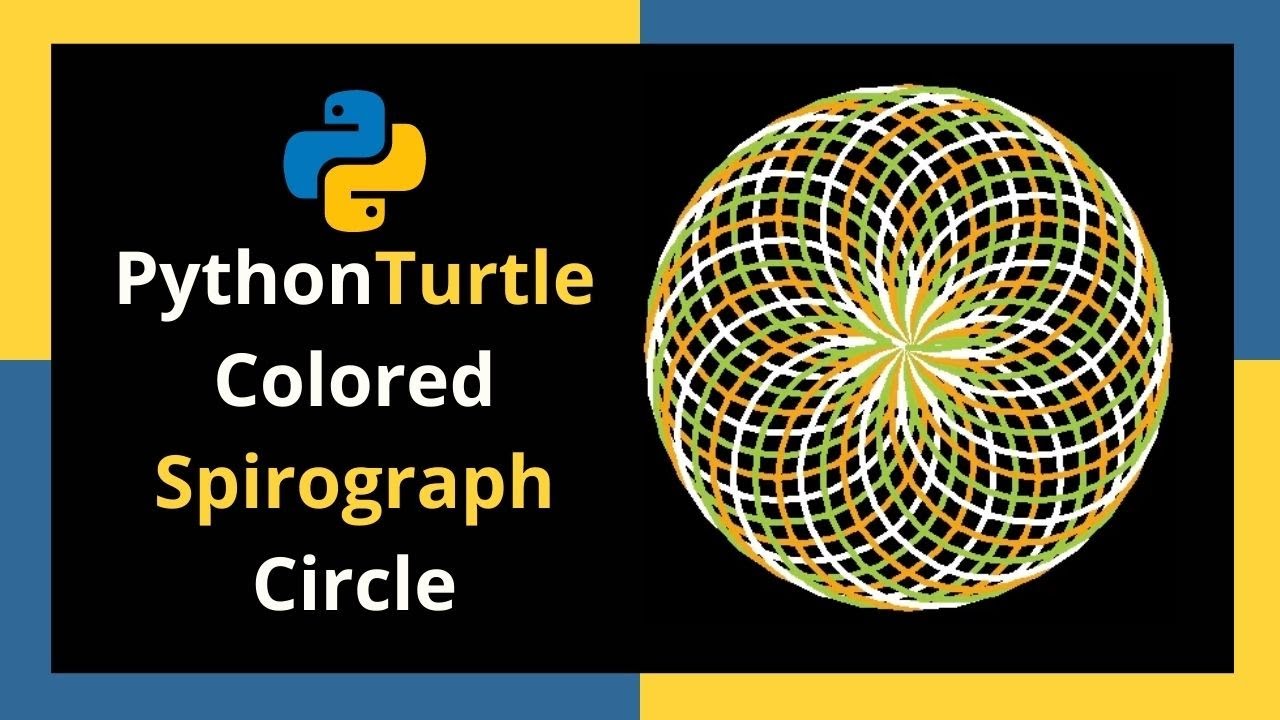 Python Colored Pattern Program Python Turtle Graphics Spirograph
