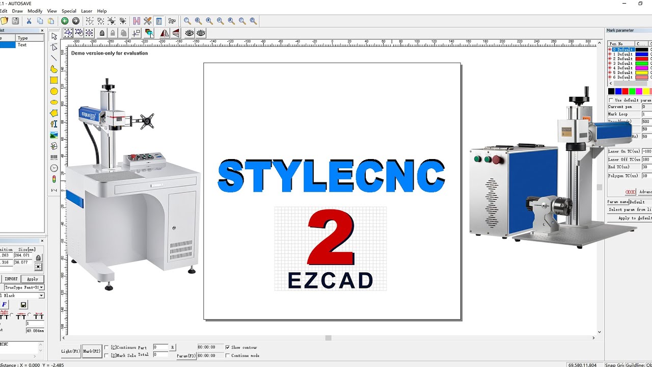 Laser Marking Machine Software Ezcad2 Function File View Youtube