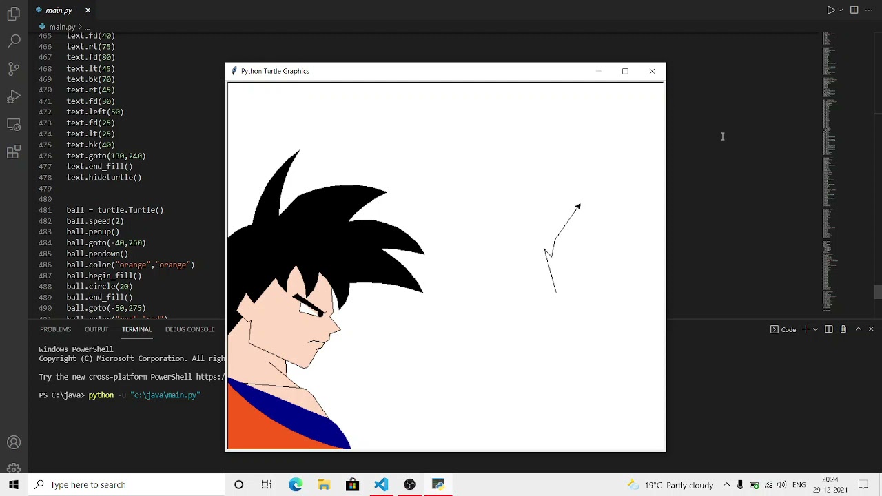 Dragon Ball Z With Python Turtle Youtube