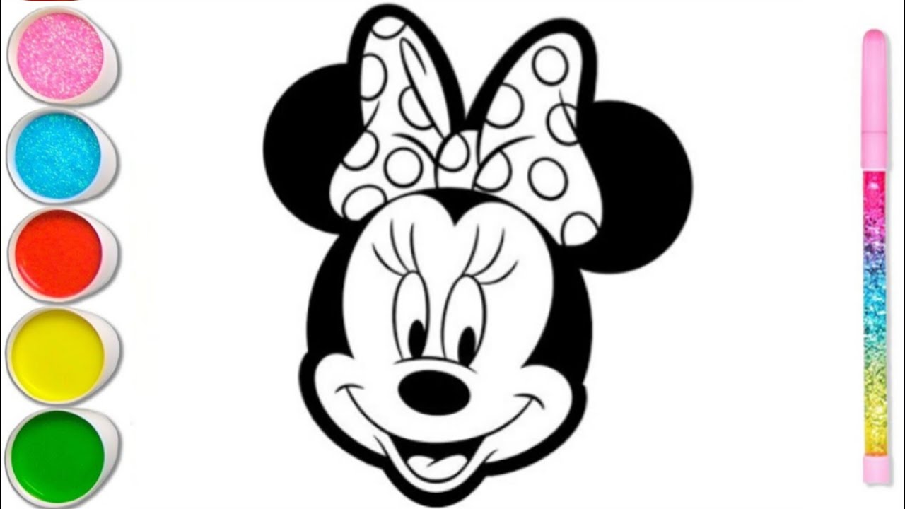 Minnie Mouse Face Coloring Pages Cute Mickey Mouse And Minnie Mouse
