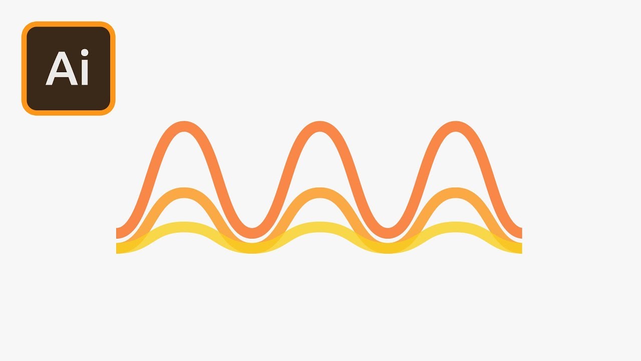 Wavy Lines In Illustrator 2 Minute Tutorial Youtube