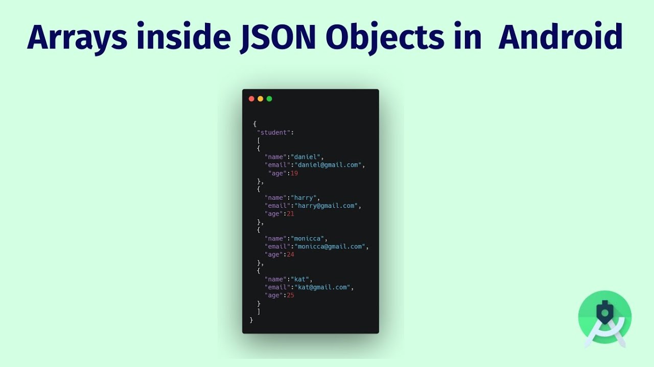 Json In Android Arrays Inside Object 2021 Youtube