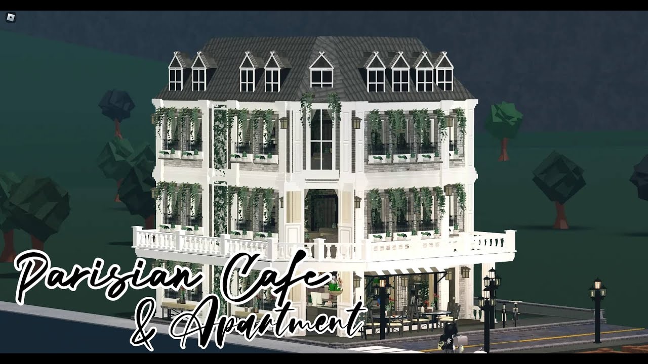 Parisian Cafe Apartment Speedbuild Bloxburg Youtube