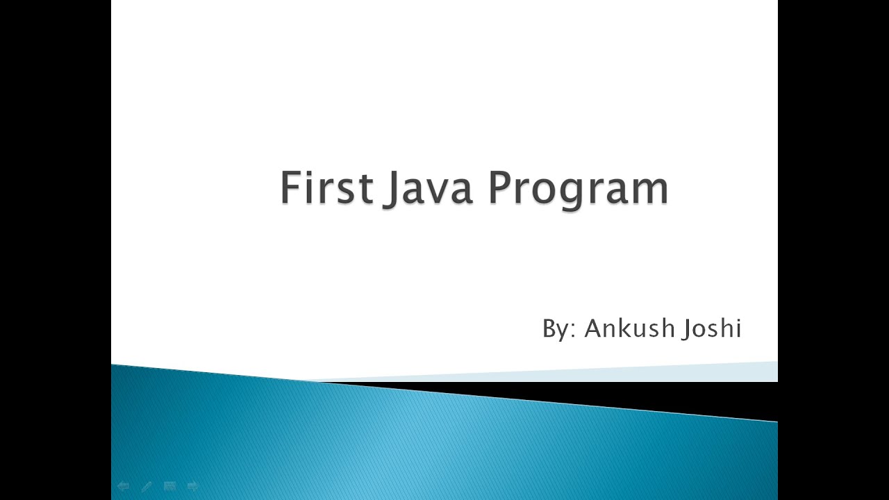 First Java Program Youtube