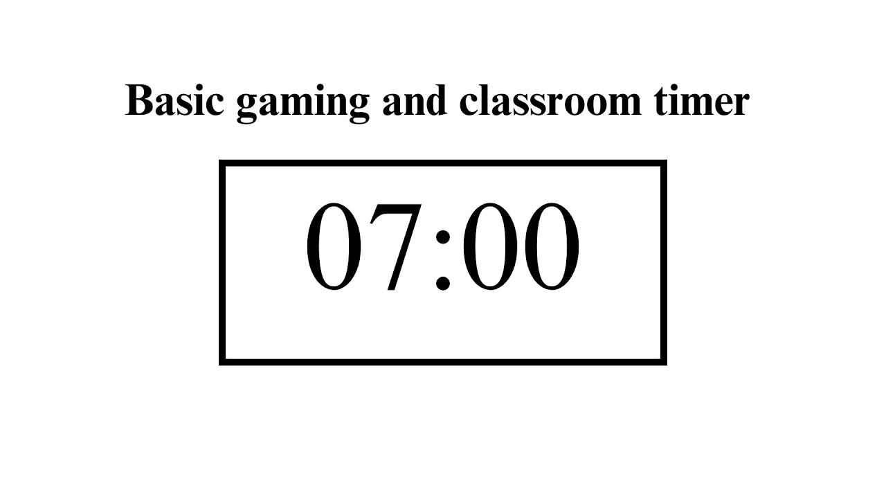 7 Minute Basic Timer Youtube