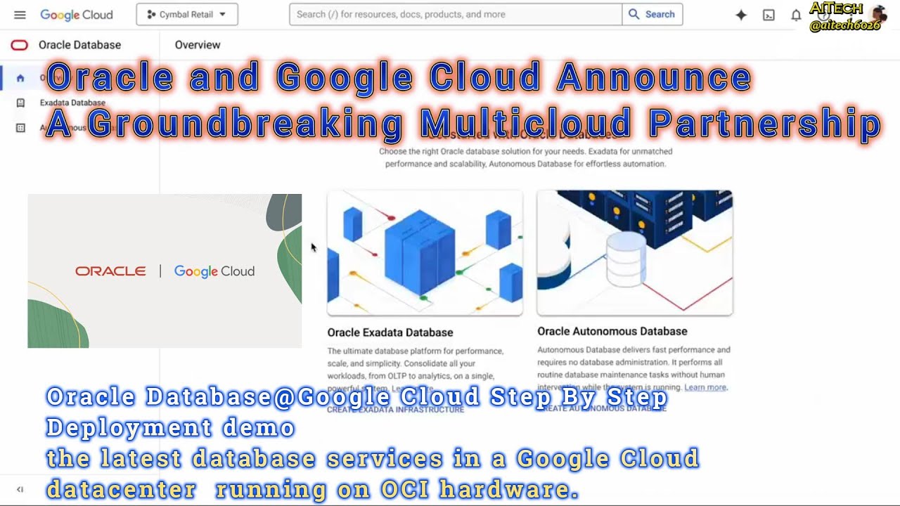 Oracle Database Google Cloud Deployment Step By Step Demo Youtube