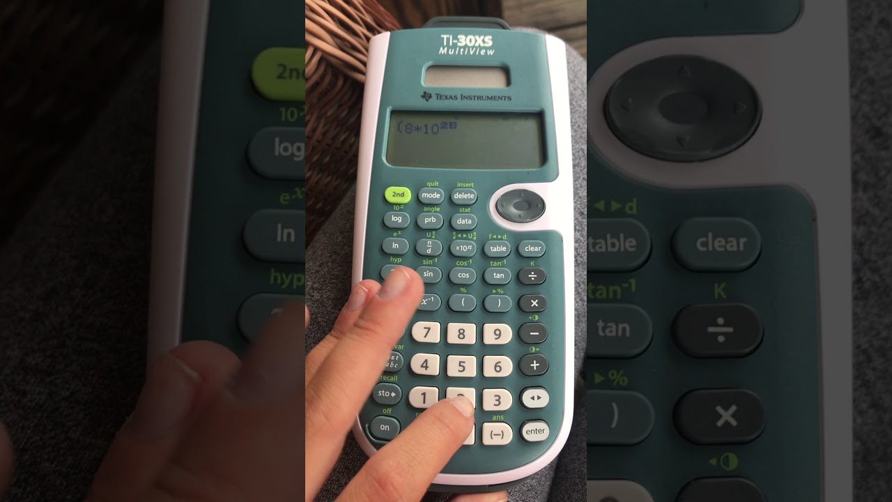 Scientific Notation On Texas Instrument Ti 30xs Youtube
