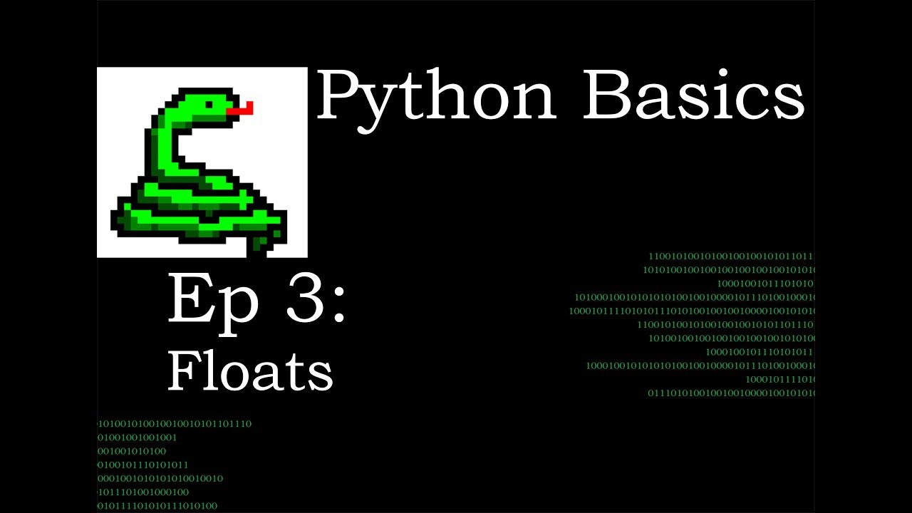 Python Basics What Are Floats Youtube