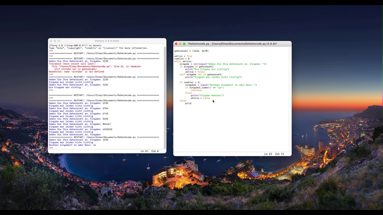 Python Pincode Abfrage Youtube