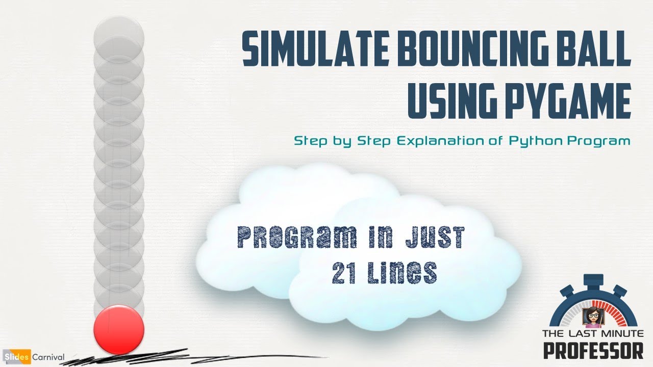 Simulate Bouncing Ball Using Pygame Python Program Tamil Youtube