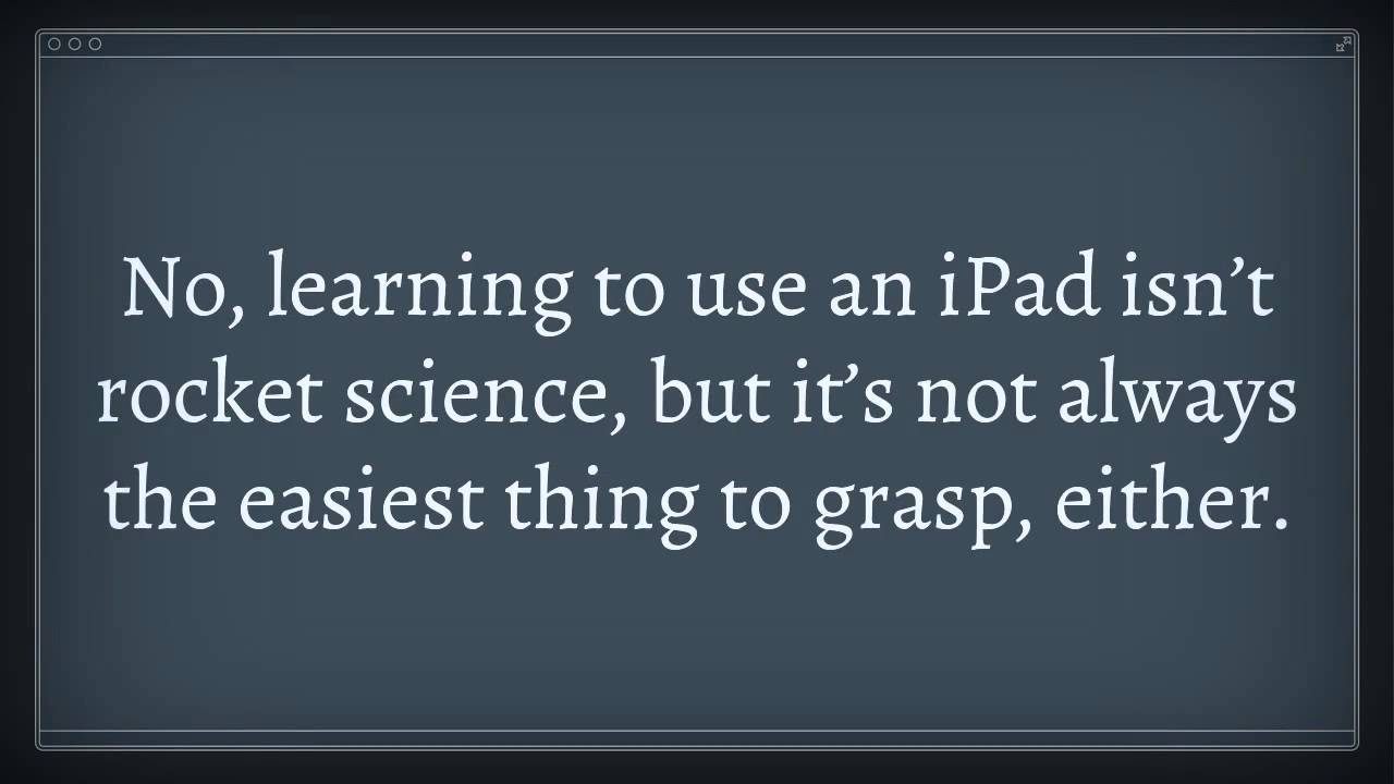 New Ipad Video Lessons Youtube