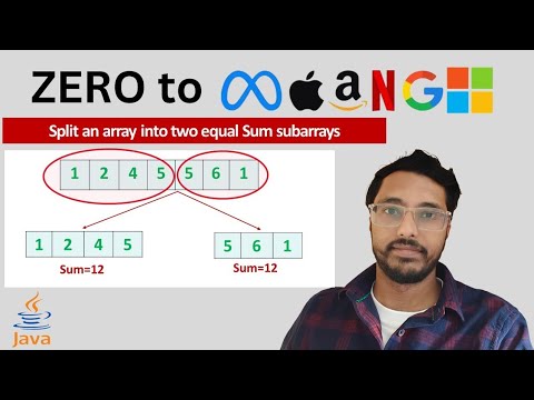 Split Array Into Two Equal Sum Subarray Array Problem Solving
