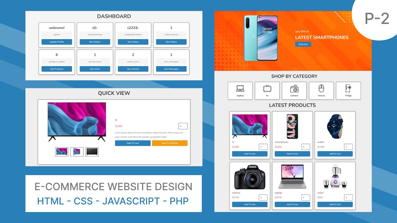 Complete Responsive E Commerce Website Using Html Css Javascript
