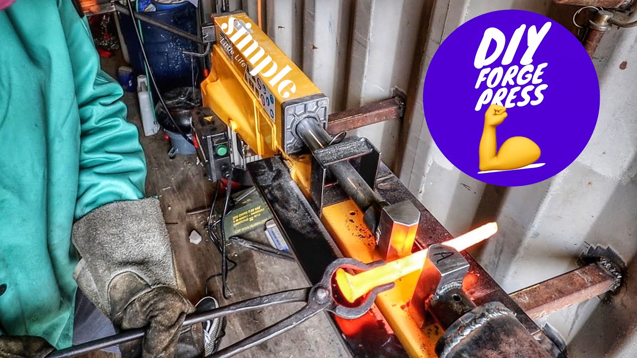 Making A Log Splitter Forging Press Youtube