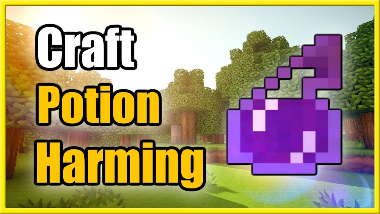 How To Make Potion Of Harming In Minecraft Instant Damage Youtube