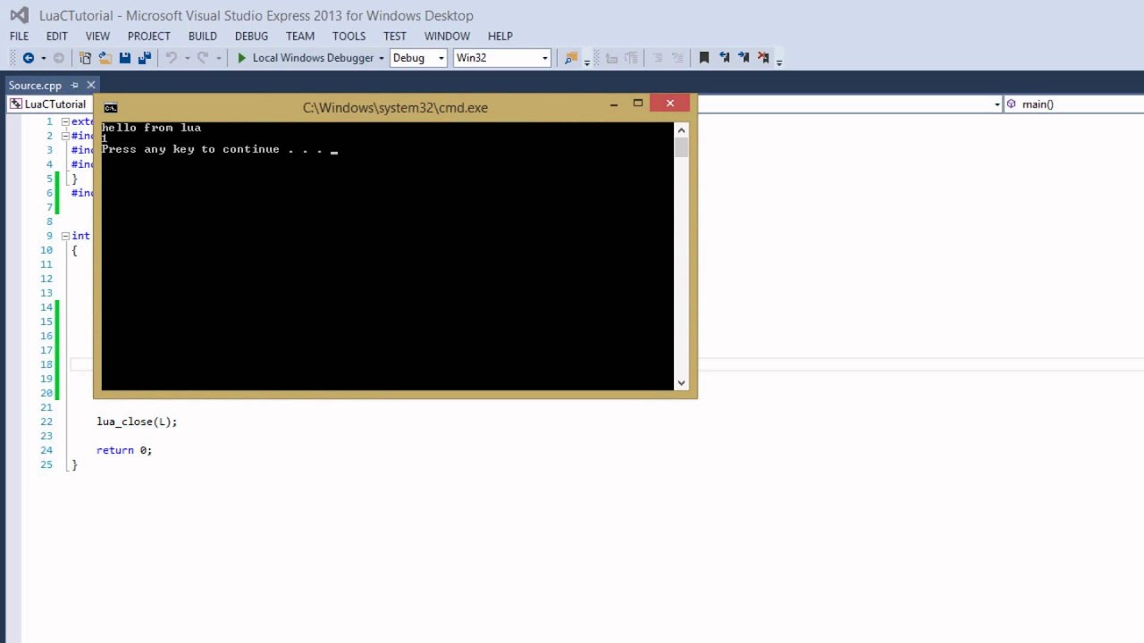 Lua Tutorial 24 Communicating From Lua To C Youtube