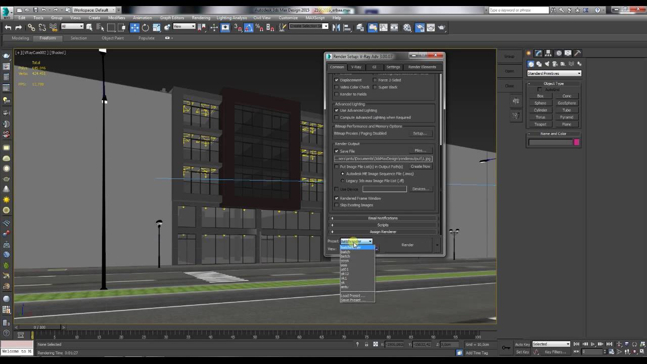 Batch Render Vray 3ds Max Polady