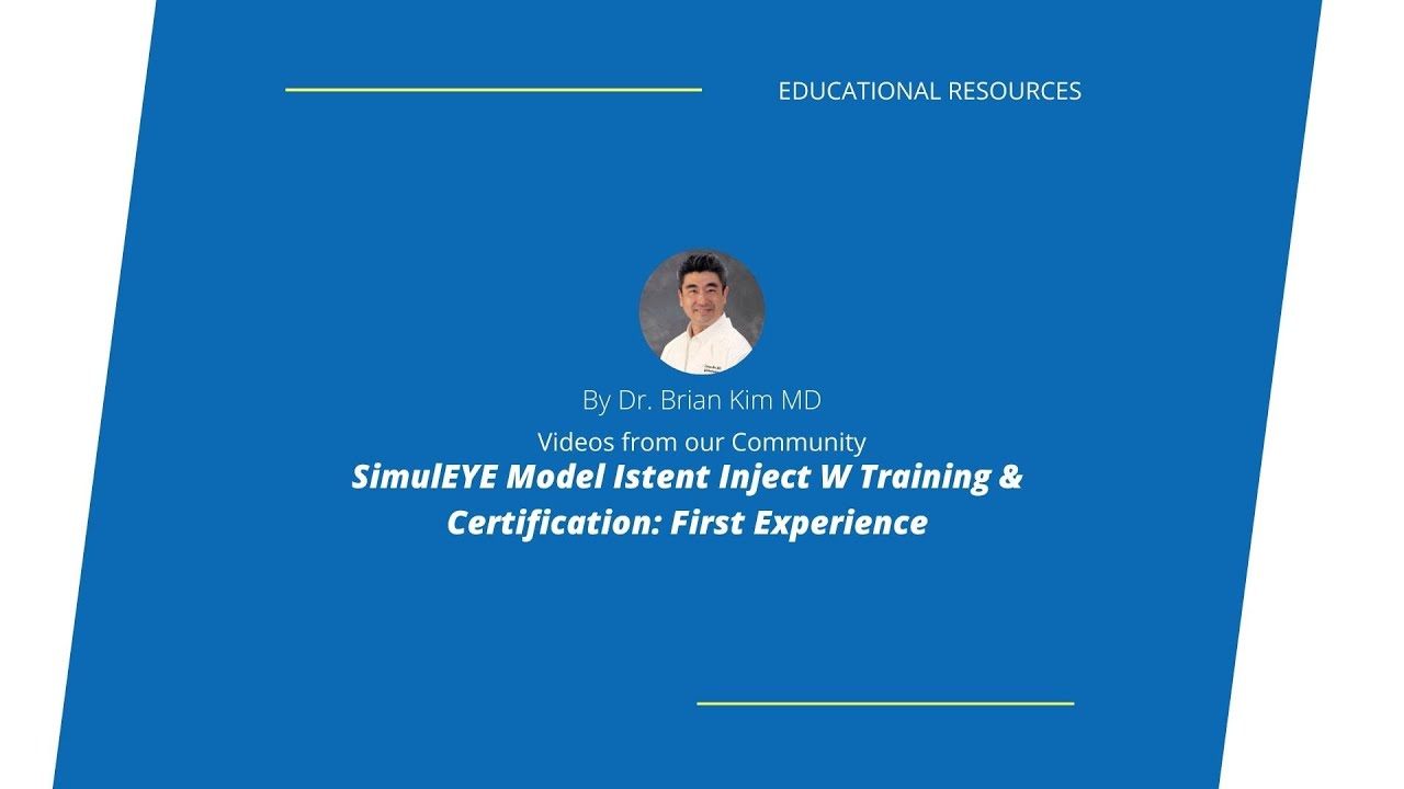 Simuleye Model Istent Inject W Training Certification First