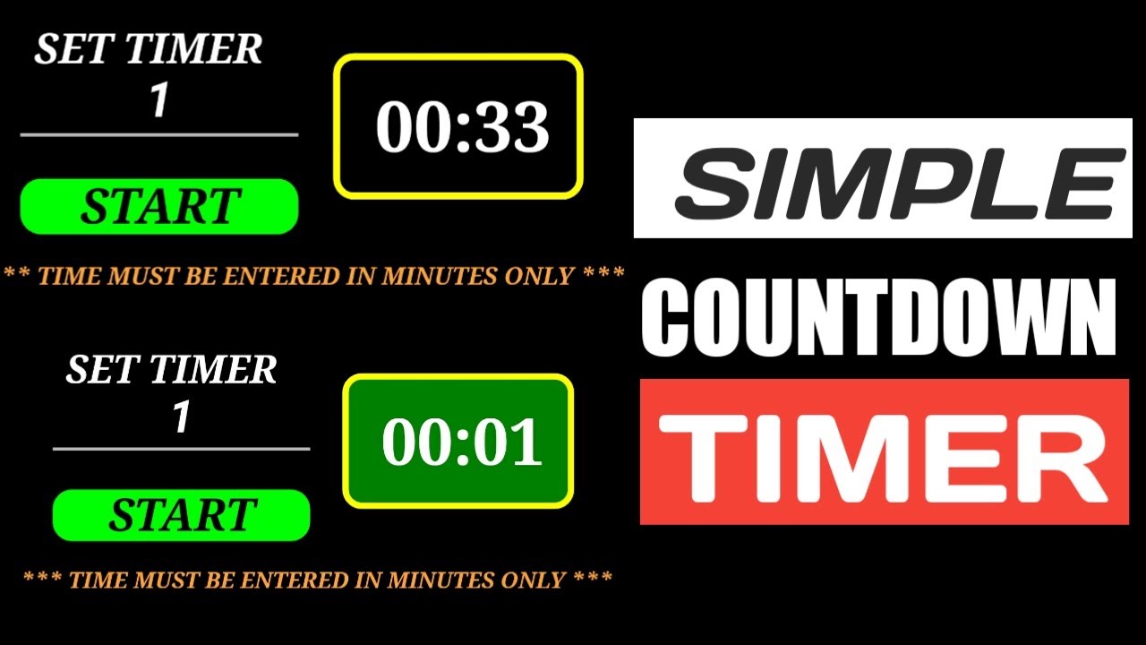 Countdown Timer Using Html Css And Javascript 2020 Youtube
