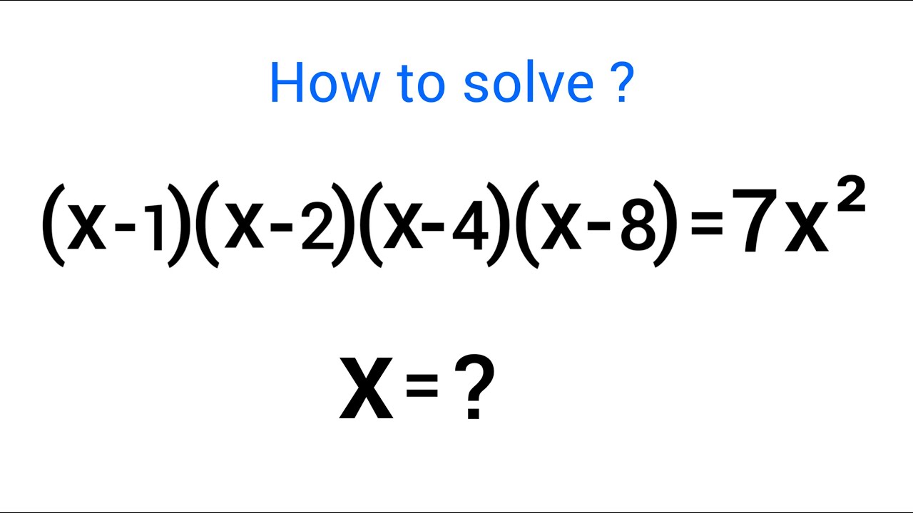 A Nice Algebra Problem Math Olympiad Problem Solving Youtube