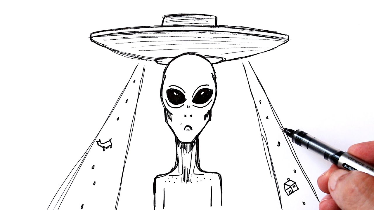 How To Draw Creepy Alien