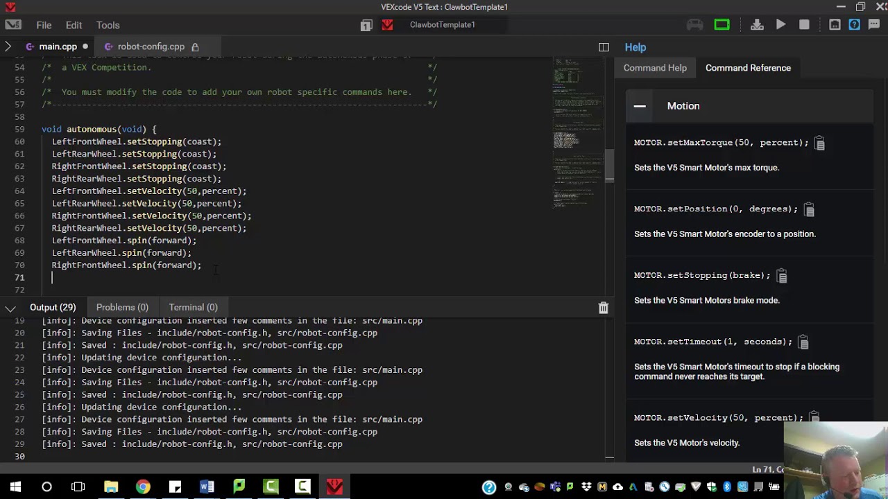 Use Competition Template In Vexcode V5 Text Youtube