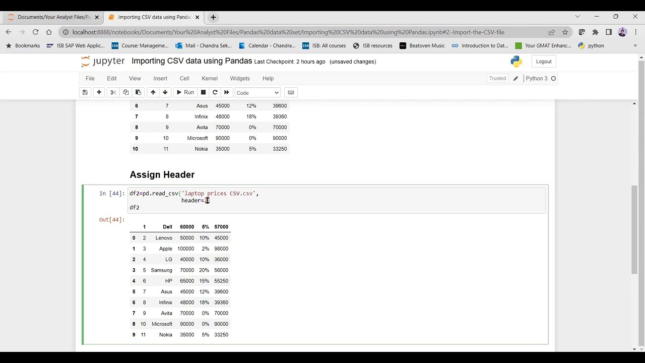 How To Read Csv File Using Pandas In Jupyter Notebook Infoupdate Org