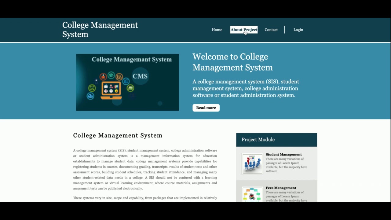 College Management System Python Django Project Tutorial Youtube