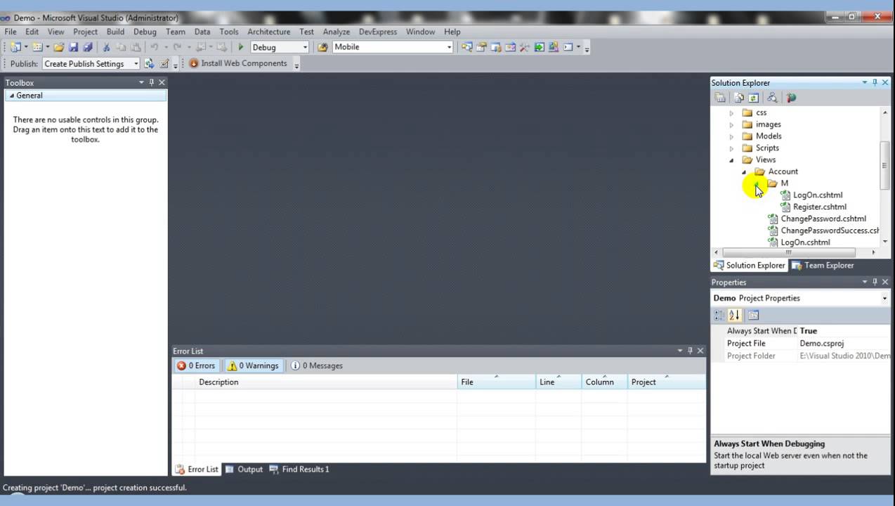 Mobile Ready Asp Net Mvc Template Youtube