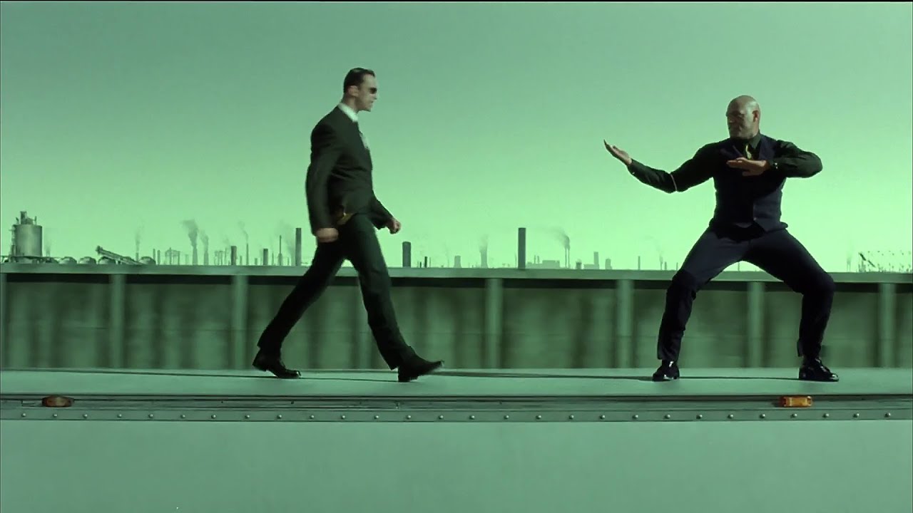 The Chase Agents Vs Morpheus The Matrix Reloaded Open Matte Youtube